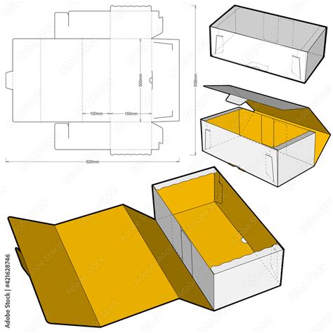 Self Assembling Folding Box Ease Of Assembly No Need For Glue Internal Measurement 30x15x10cm