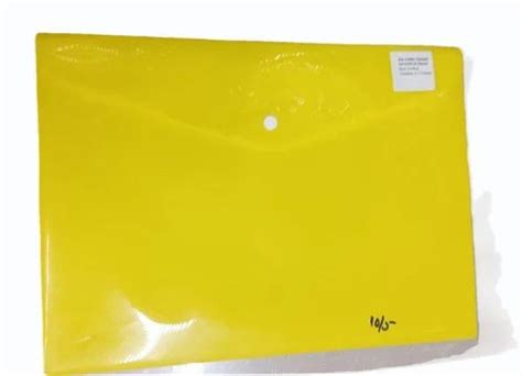 Yellow Button Folder File Size A4 At ₹ 14 Piece In Hyderabad Id