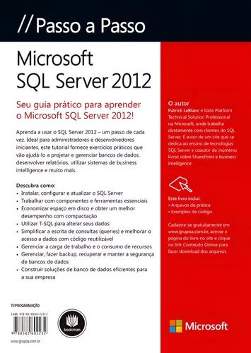 microsoft sql server 2012 passo a passo de leblanc patrick vol 1
