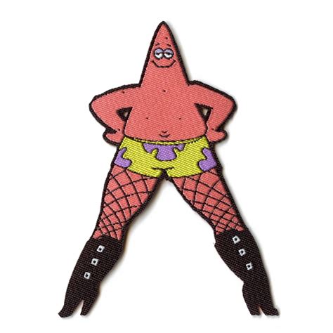 Officially Licensed Spongebob Squarepants Sexy Patrick Patch Cartoon Woven Iron On Ba6 Etsy