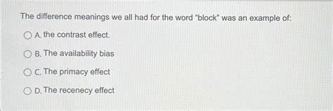 Solved The Difference Meanings We All Had For The Word