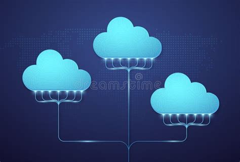 Multi Cloud Data Storage Digital Service Of Data Storage And
