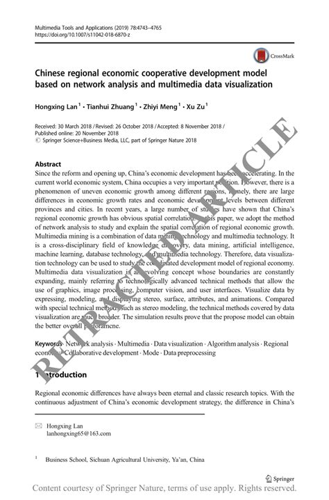 Chinese Regional Economic Cooperative Development Model Based On