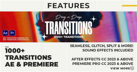 Drag N Drop Transitions Pack 1000 Transitions AE Premiere SonduckFilm