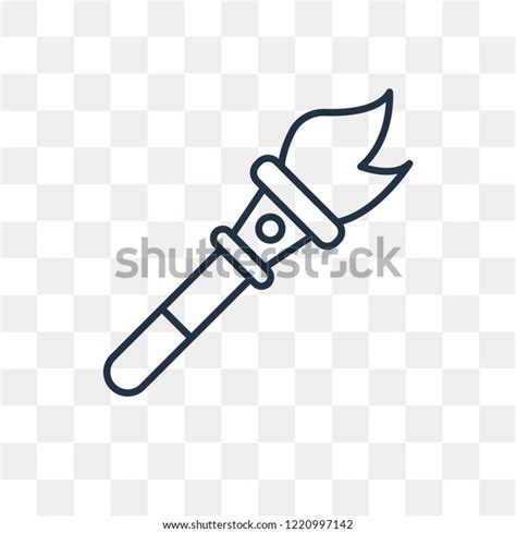 Torch Vector Outline Icon Isolated On Stock Vector Royalty Free