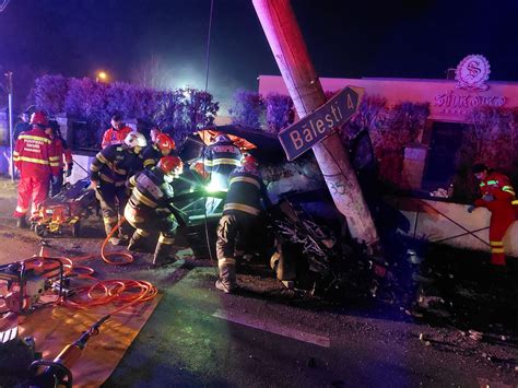 Accident rutier grav în cartierul Ursati din Târgu Jiu ISU Gorj