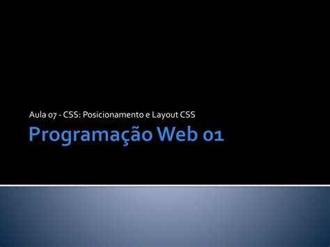 Pdf Aula 07 Css Posicionamento E Layout Css Br