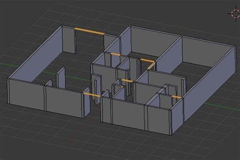 Create A D Floor Plan Model From An Architectural Schematic In Blender Blender D Architecture