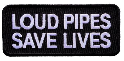 Loud Pipes Save Lives Embroidered Biker Patch Leather Supreme