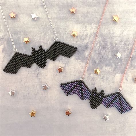 Bat Necklace Peyote Stitch Pattern