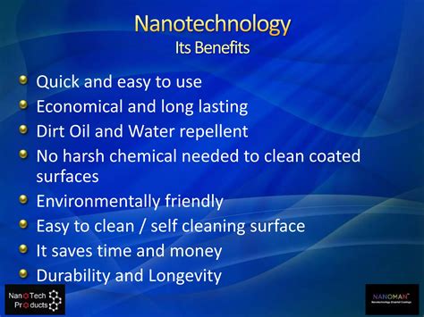Nanotechnology Coatings From Nanoman Nanotech Products Ppt