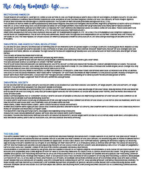 The Early Romantic Age And William Blake Docsity