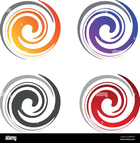 Circular Brush Stroke Vector With Four Color Options Stock Vector Image And Art Alamy