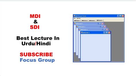 Sdi And Mdi Single Document And Multiple Dcoument Interface Lecture In