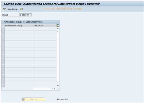 DXX SAP Tcode DARTX Maintain Authorization Groups