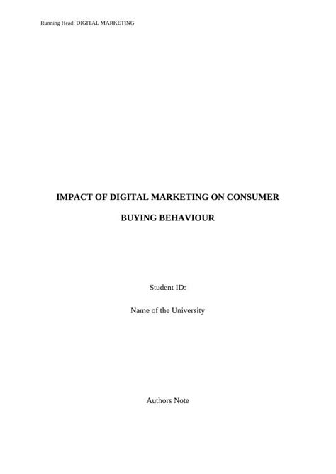 Digital Marketings Impact On Consumer Buying Behaviour
