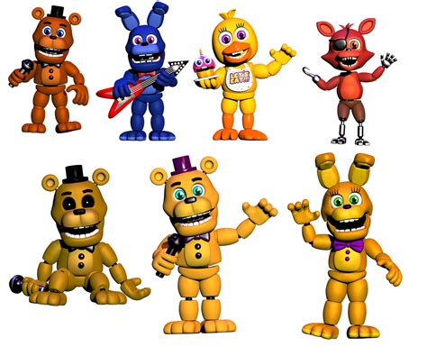 Render Fnaf World Animatronics Part 1 Png By Hujicespeeder On