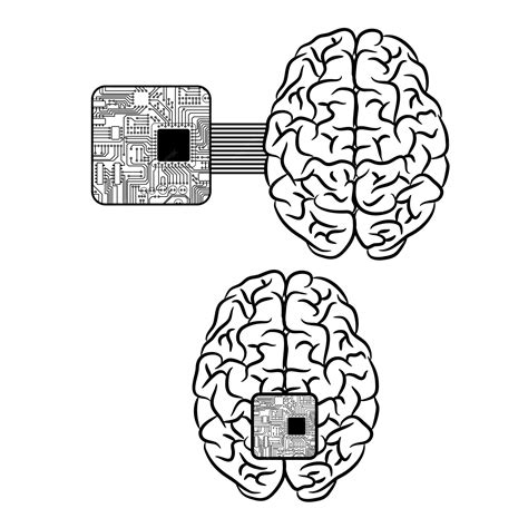 Premium Vector Brain Microscheme Chip Background