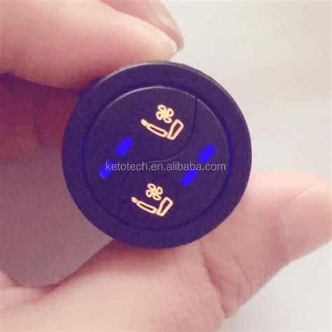 12v Round Dual Push Button Car Seat Ventilation Switch And Heated