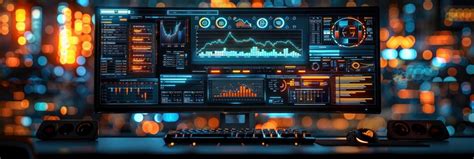 Streamlining Business Computer Monitor Displaying Analytics And Software Data Through