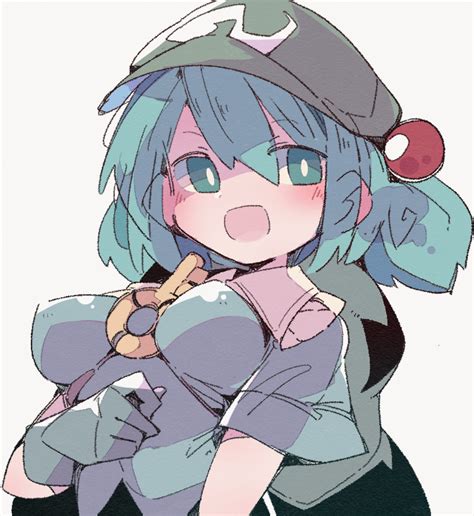 Safebooru 1girl Between Breasts Blue Eyes Blue Gloves Blue Hair Blue