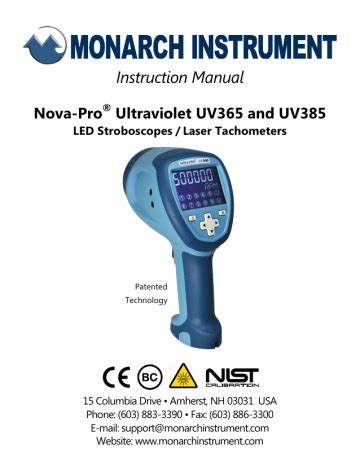 Monarch Instrument Nova Pro Ultraviolet LED Stroboscope Tachometer