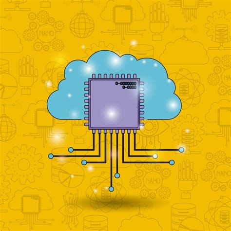 premium vector cloud connected to circuit board
