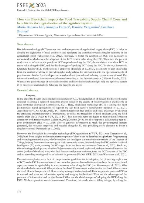 Pdf How Can Blockchain Impact The Food Traceability Supply Chain