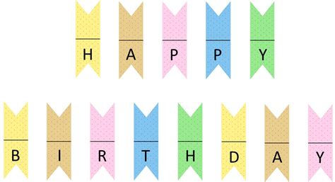 Happy Birthday Cake Banner Printable