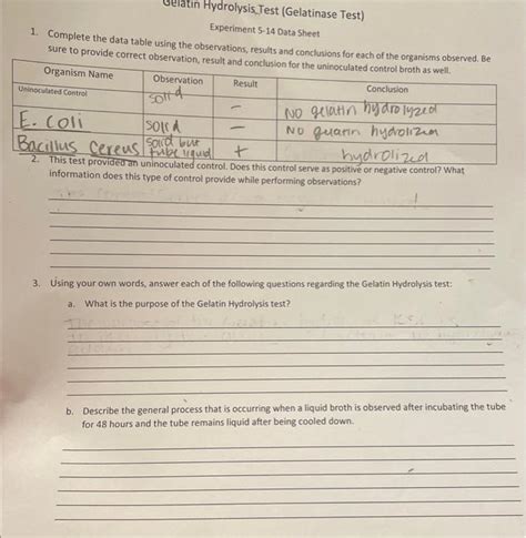 Solved 1 Complete The Data Table Using The Observations