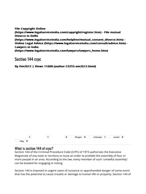 Section 144 Crpc Pdf Government Common Law