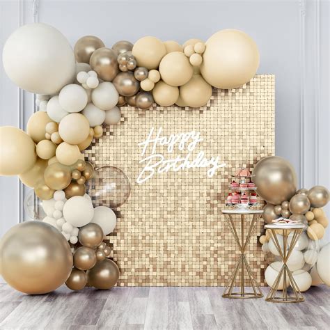 Shimmer Wall Backdrop Champagne Gold Square Sequin Wall