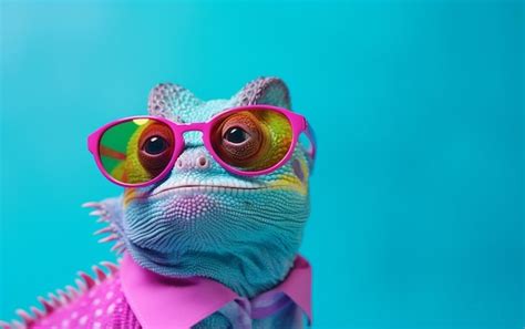 Premium Ai Image A Frog Wearing Glasses With A Pink Shirt And Tie