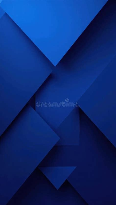 Deep Blue Geometric Shapes Sharp Angles Abstract Tech Backdrop Gradient Illustration Stock