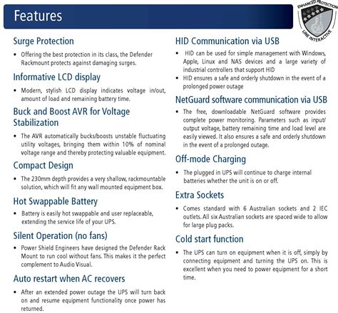 PowerShield Defender Rackmount VA W UPS