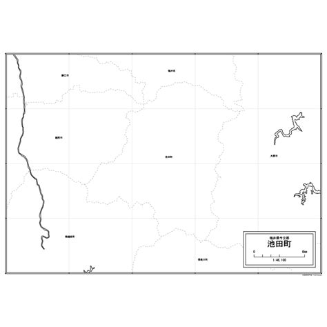 池田町の白地図 白地図専門店
