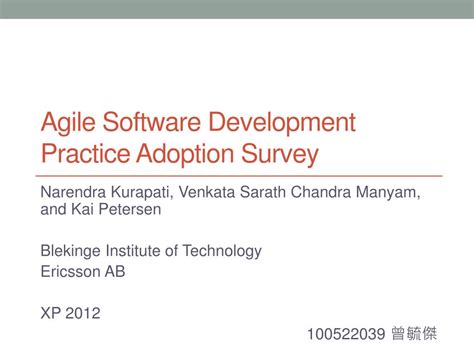 PPT Agile Software Development Practice Adoption Survey PowerPoint Presentation ID 1575116