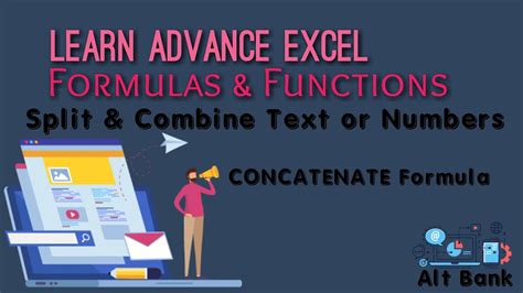 split and combine text or number in excel youtube