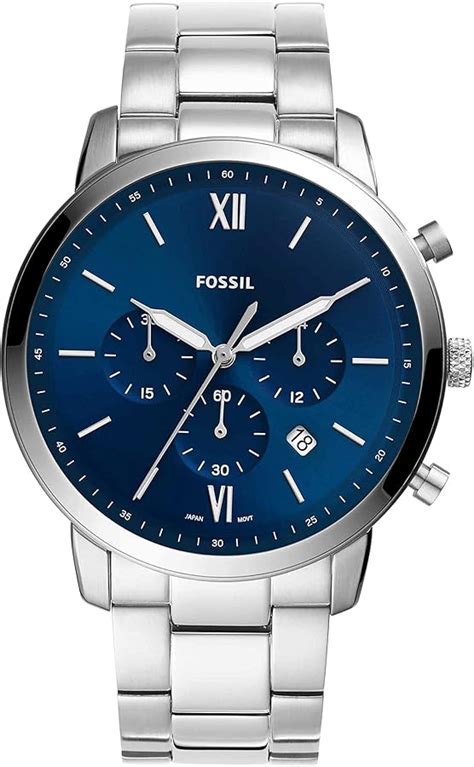 Fossil Men S Neutra Stainless Steel Quartz Chronograph Watch Outlet