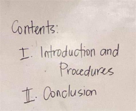 Solved Contents: I. Introduction and Procedures I. | Chegg.com