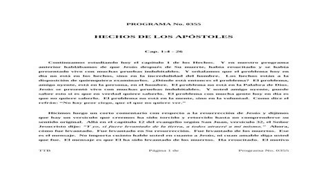 Hechos De Los ApÓstoles · El Bautismo Del Espíritu Santo Es Un