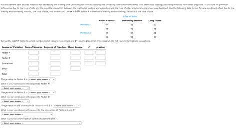 loading and unloading method the type of ride and