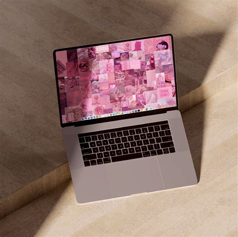 00069 Soft Pink Aesthetic Collage Desktop Wallpaper Art Etsy