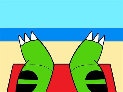 Tyranitar Feet Relaxing At A Beach By Rawburtfuzzles On Deviantart