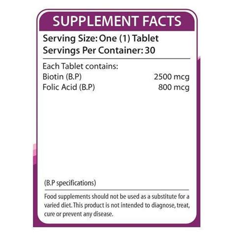 Nutrifactor Biotin Plus 2500 Mcg 30 Ct Vitamin Mirror