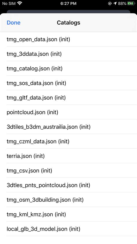 Load Json Catalog Earth Explorer 3d Map App