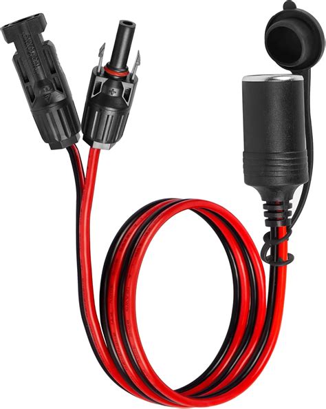 Gelrhonr Solar Panel Connector To Cigarette Lighter Socket
