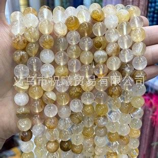 黄胶花散珠 天然黄胶花水晶圆珠饰品配件手链玉石串珠半成品批发 阿里巴巴