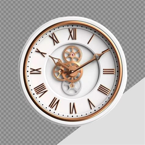 투명한 배경에 고립 된 현대 벽 시계 Png 프리미엄 Ai 생성 Psd