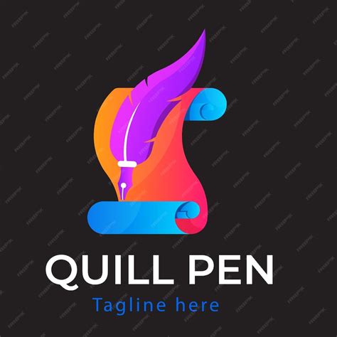 Conjunto De Diseños De Logotipos De Firma De Pluma Dorada Plantilla De
